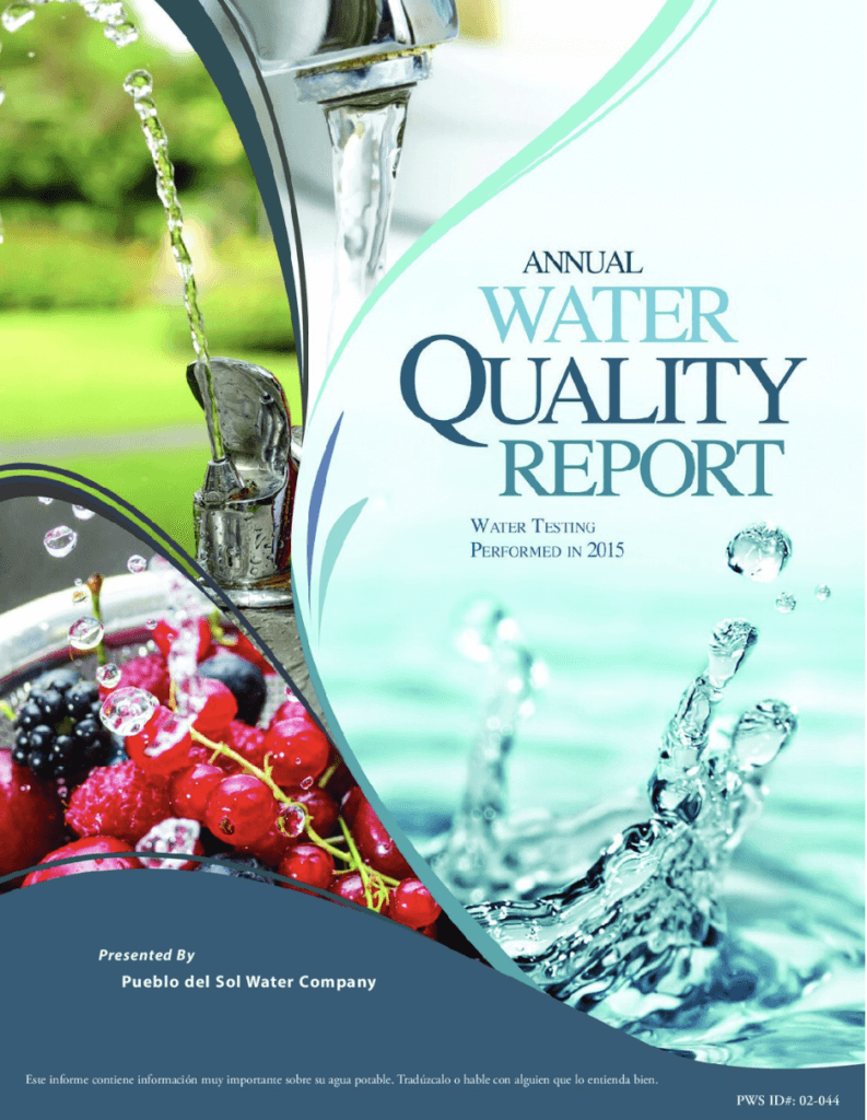 Water Quality Reports | Pueblo del Sol