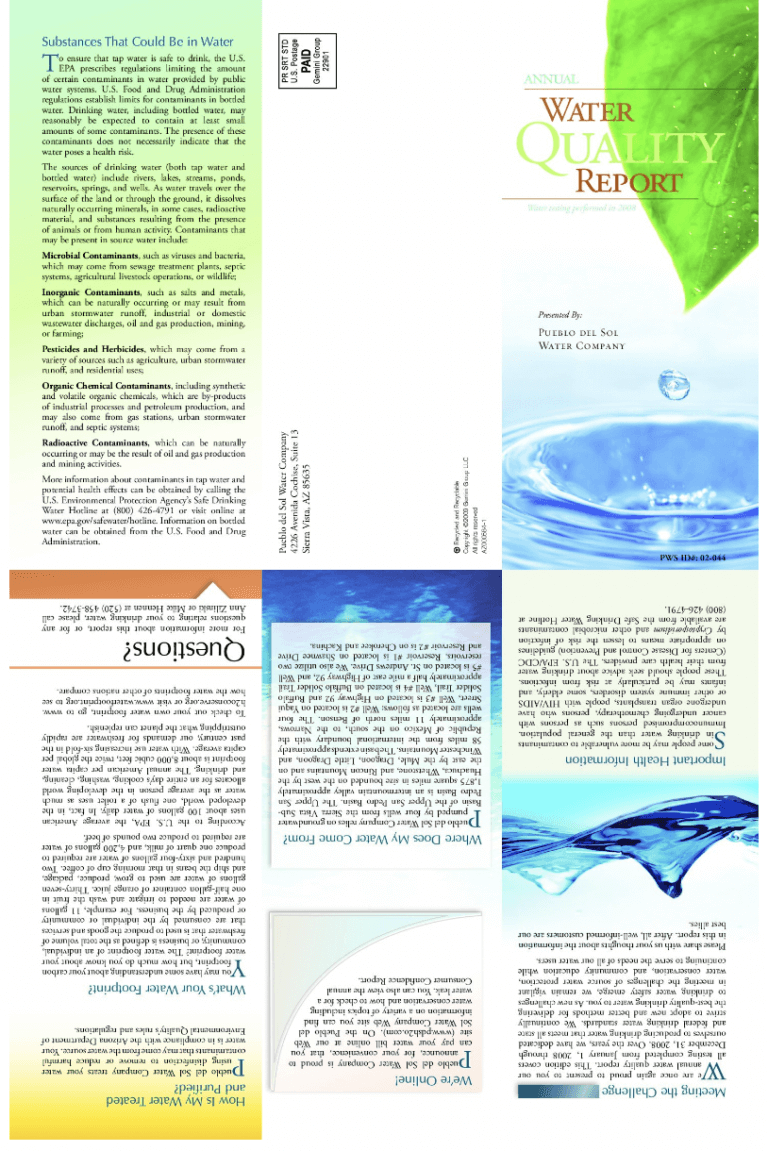 Water Quality Reports | Pueblo del Sol